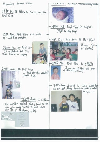 Personal Timelines | PDF | Family and Relationships