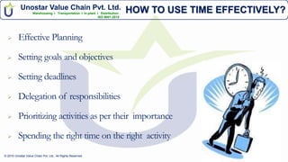 Personal time management unostar | PPTX | Logistics | Business