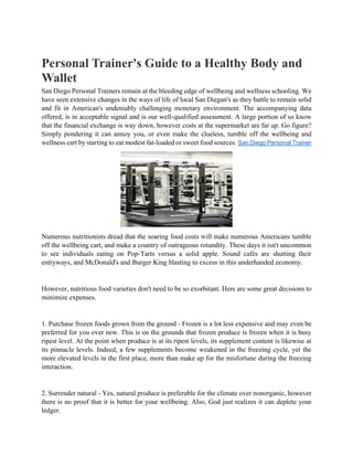 Personal trainer | PDF