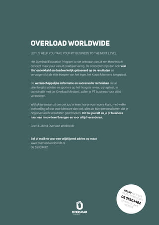 Personal trainer & fitness trainer opleidingen van overload worldwide | PDF