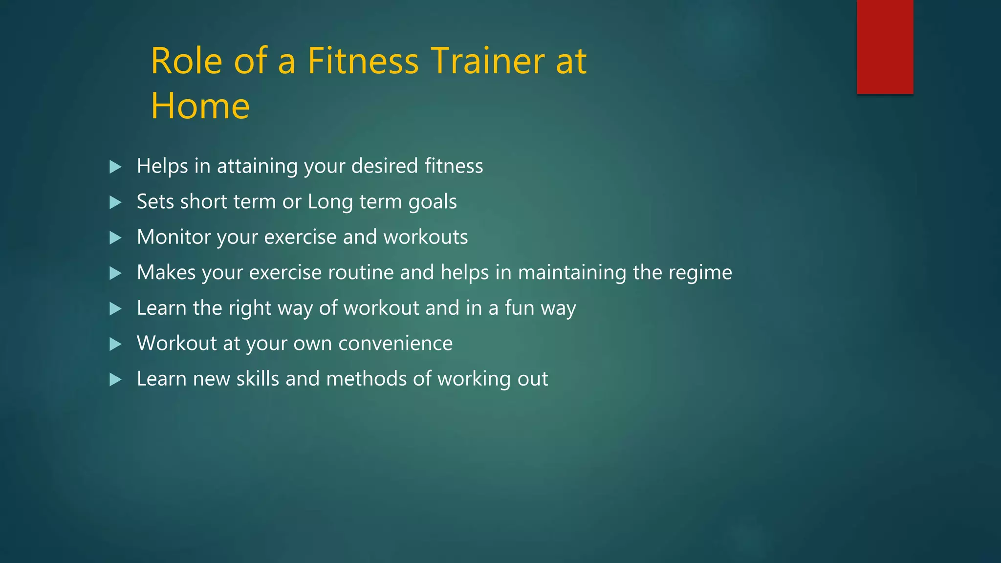 Personal trainer ppt | PPTX