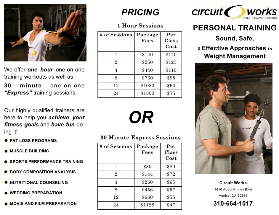 Personal Fitness Brochure