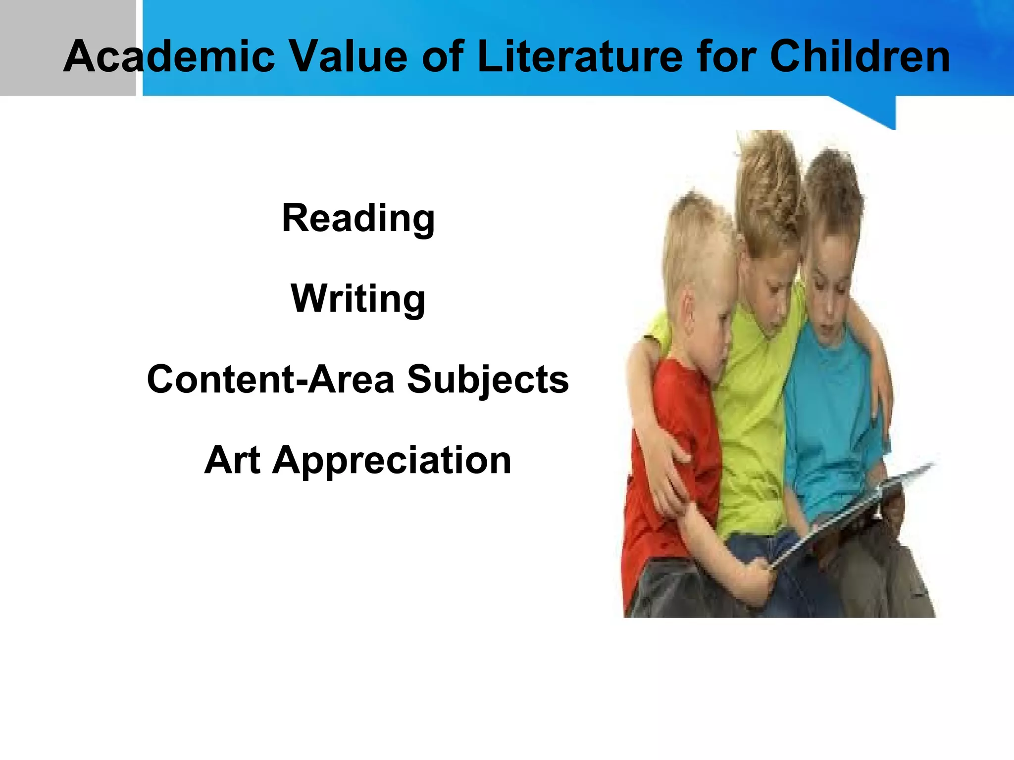 Personal value of literature for children | PPT