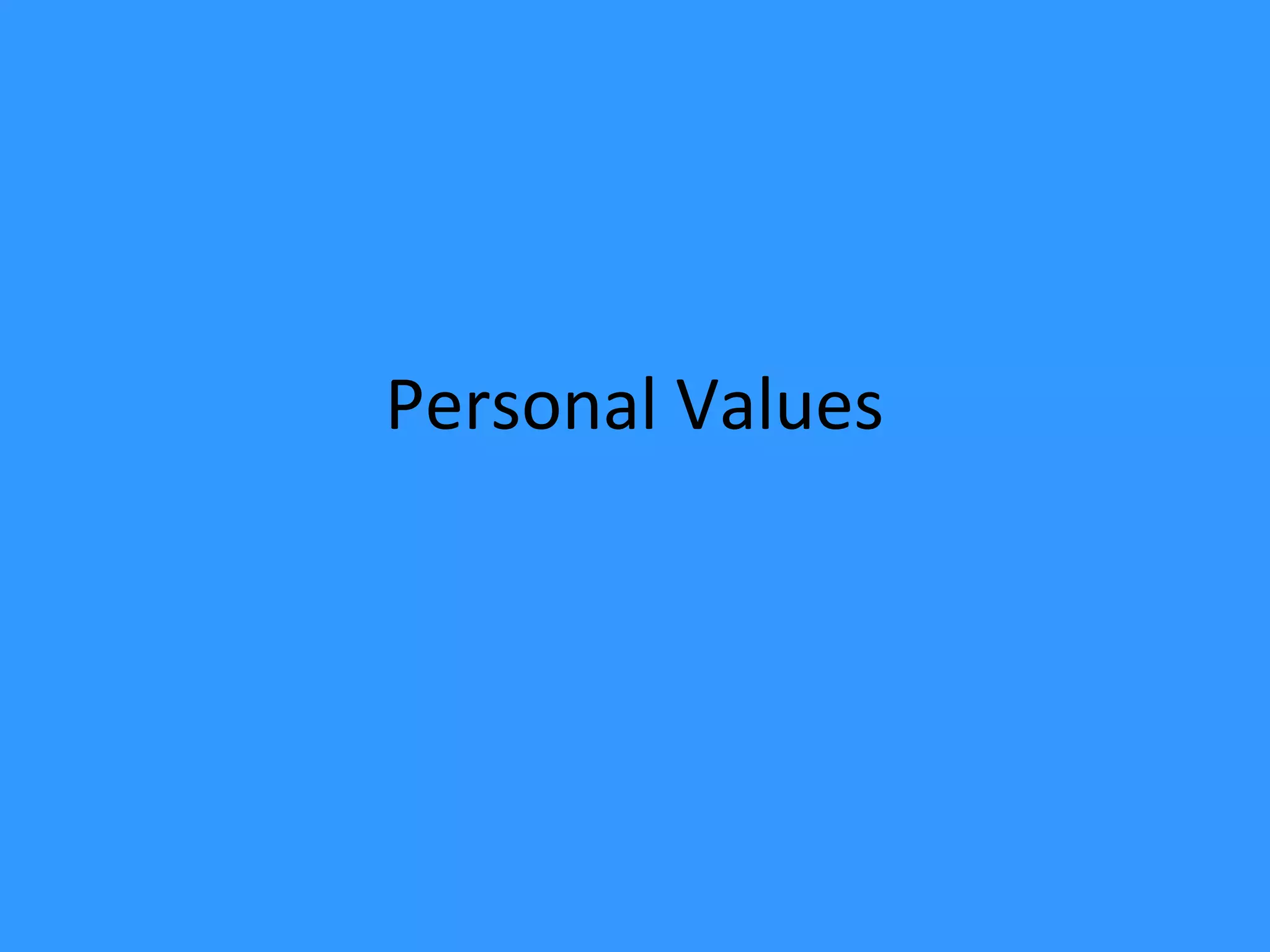 Personal values | PPT
