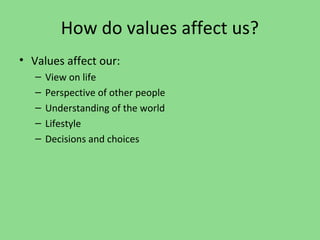 Personal values | PPT