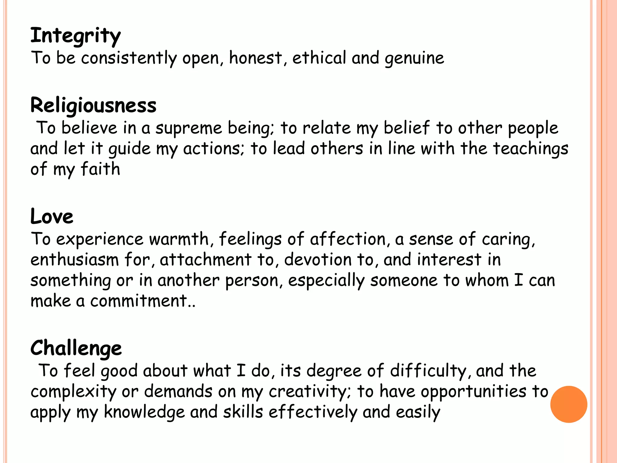 Personal values of individuals | PPTX