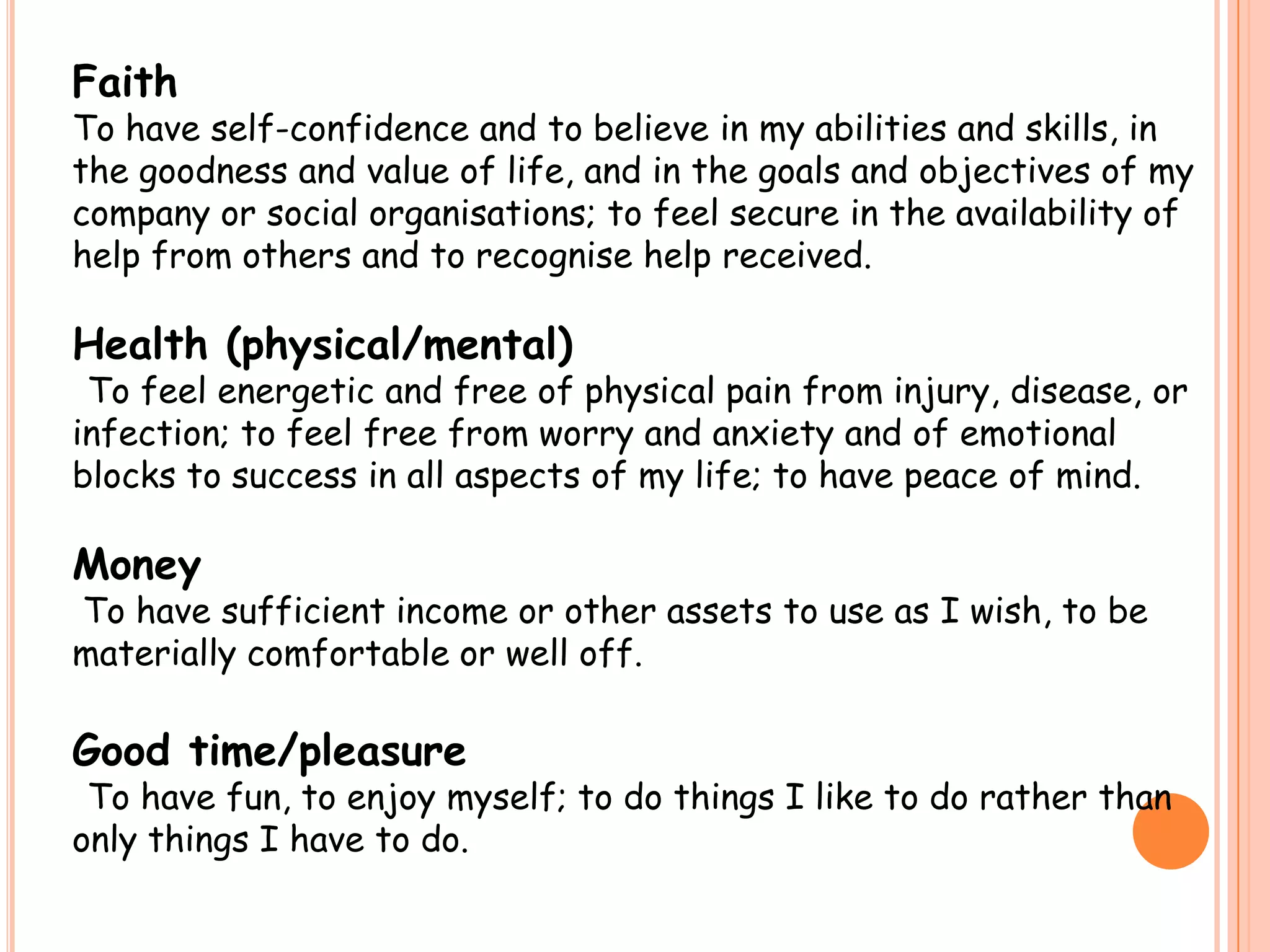 Personal values of individuals | PPTX