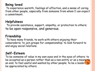 Personal values of individuals | PPTX