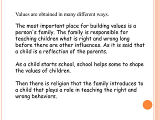 Personal values of individuals | PPTX