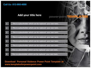 Personal Violence Powerpoint Template Online | PPTX