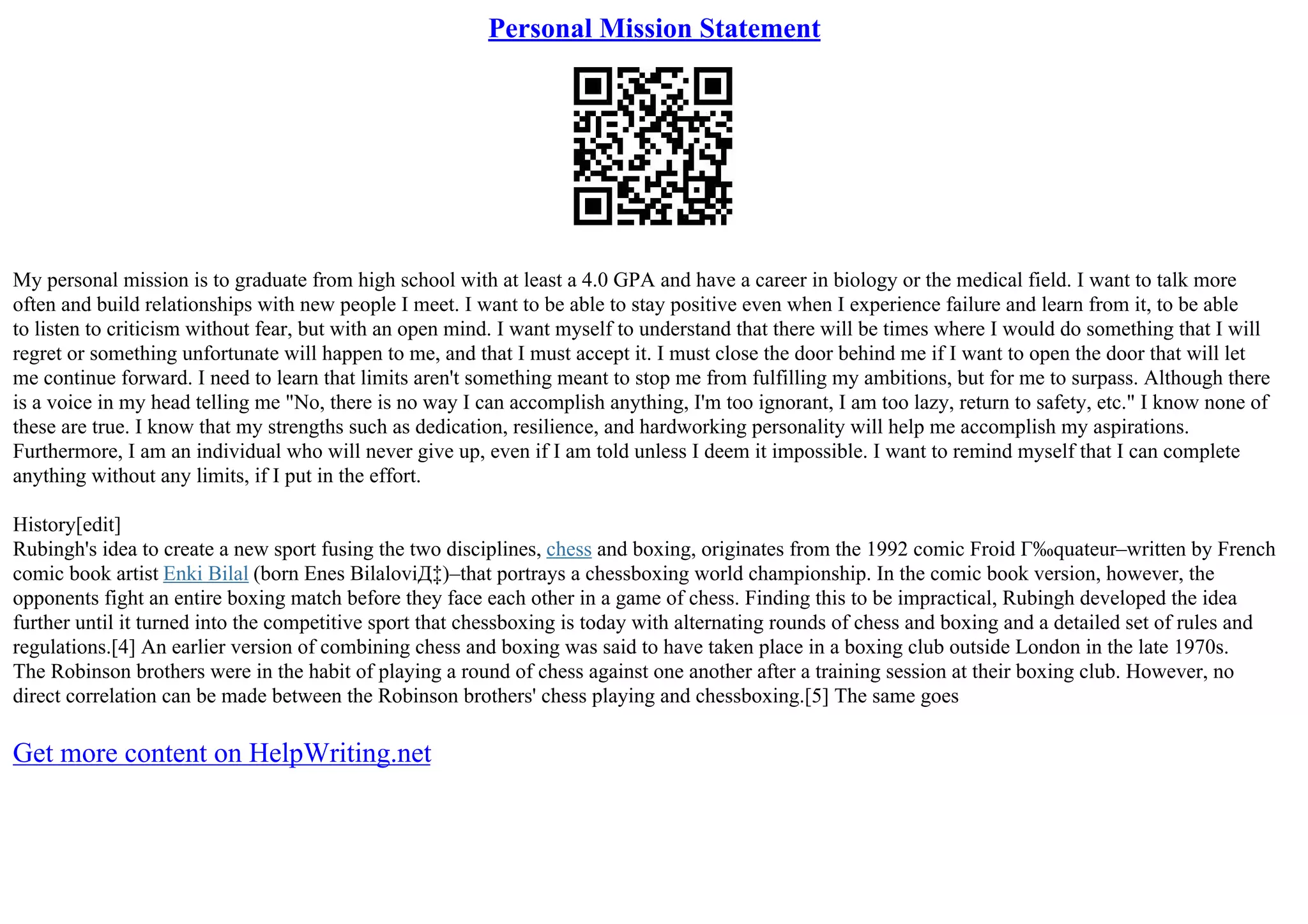 Personal Vision Statement | PDF