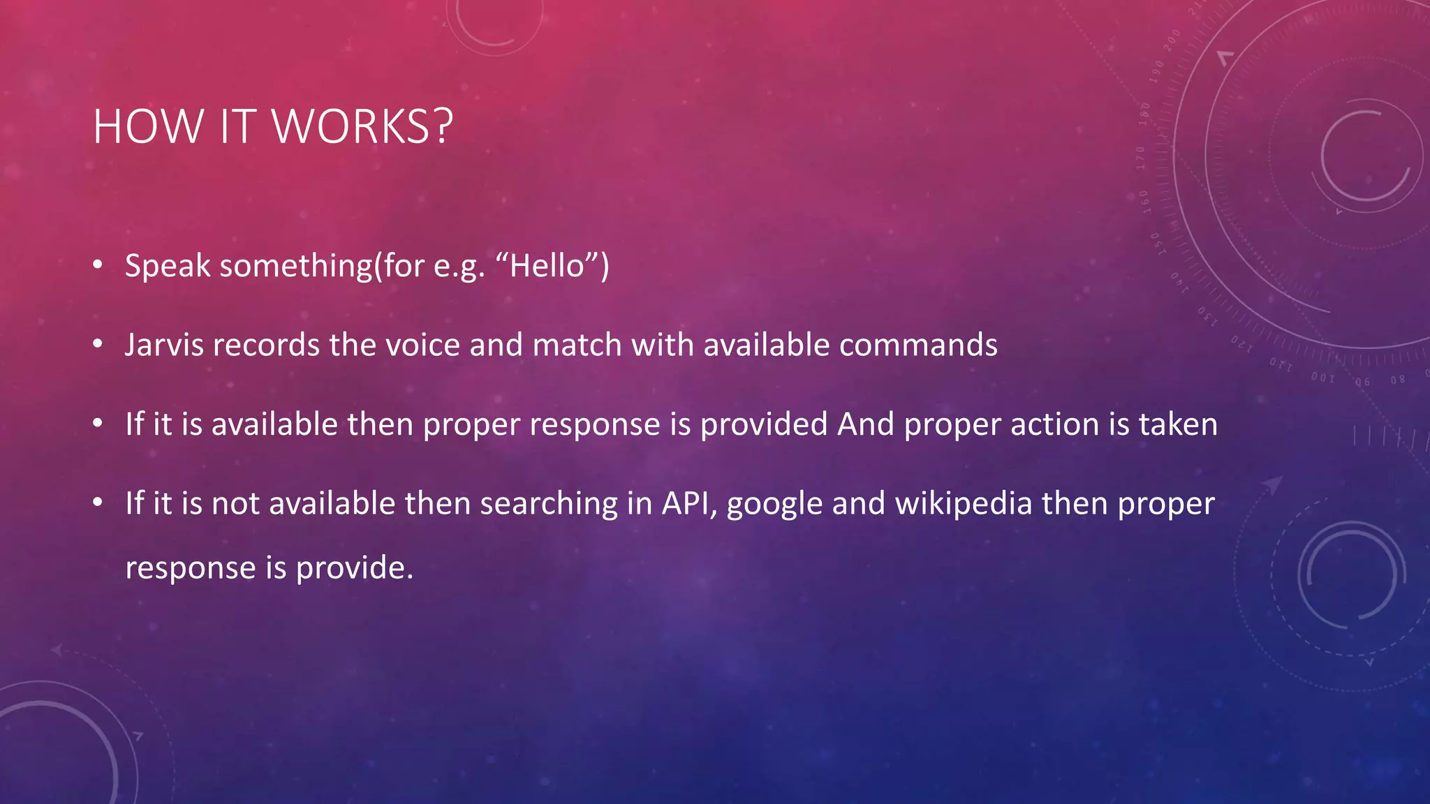 Personal Voice Assistant Jarvis Ppt