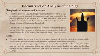 An Introductory Presentation on Waiting for Godot | PPTX