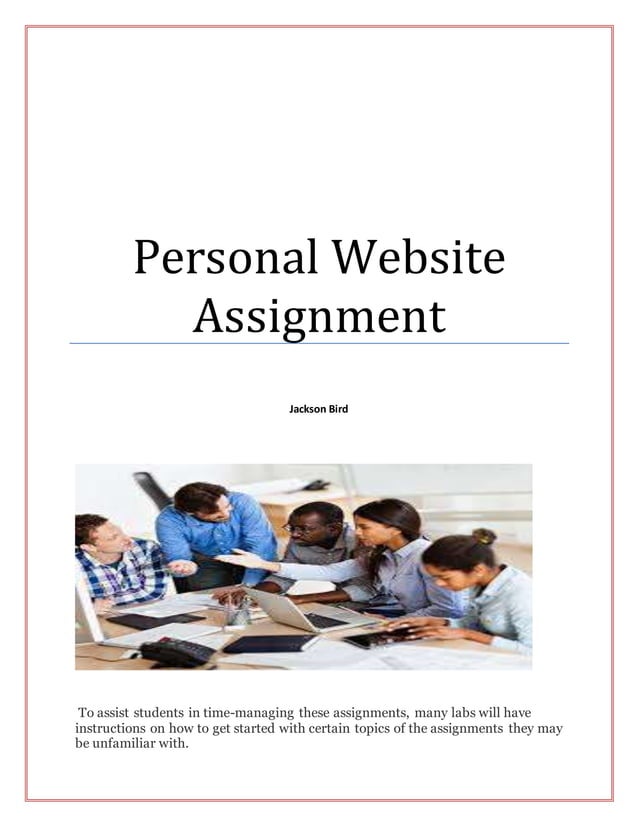 Personal website assignment | DOCX | Web Development | Internet