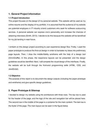 Personal website design | PDF