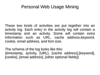 Personal web usage mining | ODP