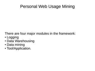 Personal web usage mining | ODP