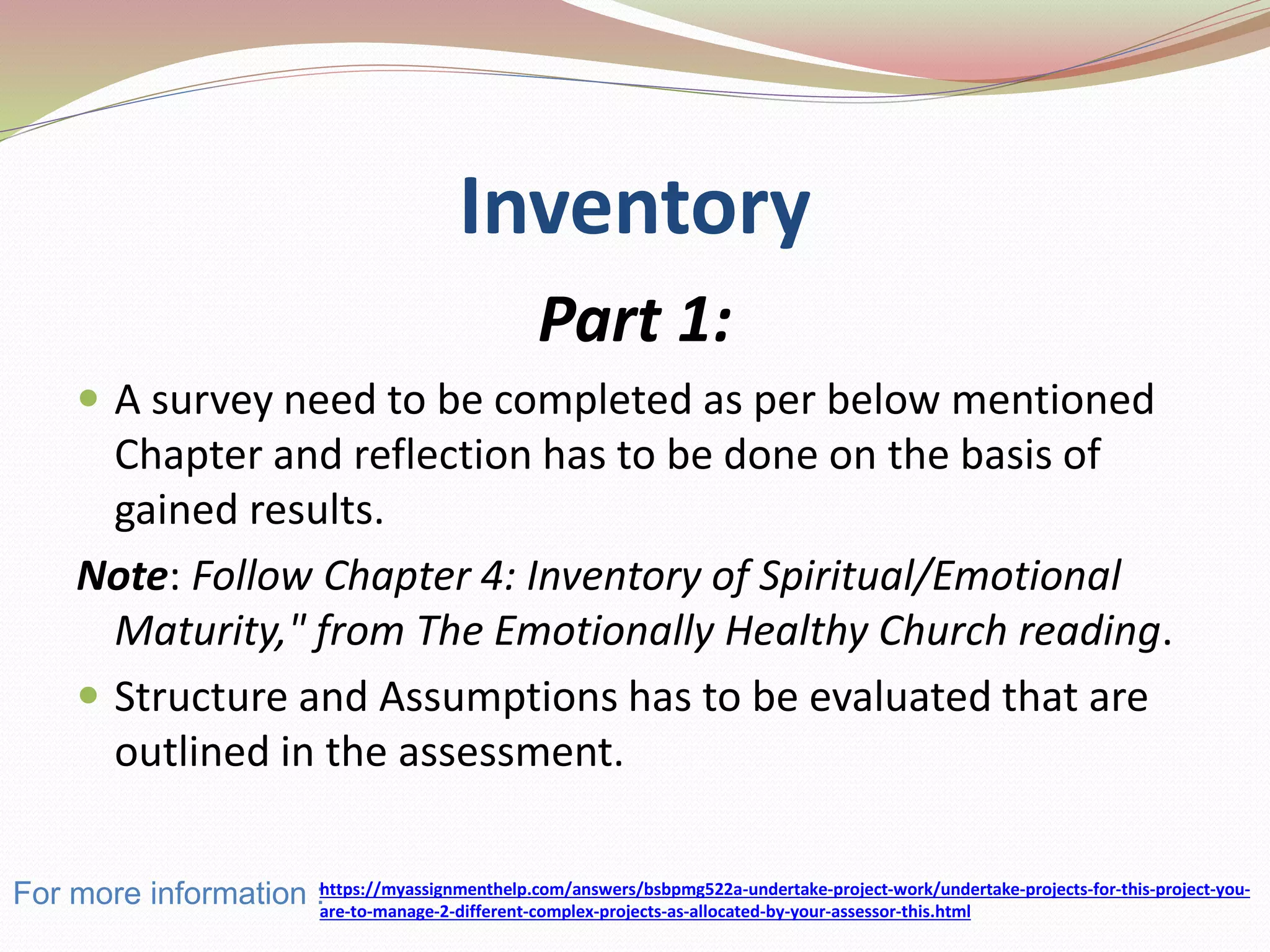 Personal wellness inventory and reflection | PPTX