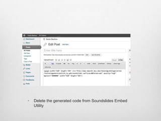 Embedding slideshow in wordpress | PPTX | Web Design and HTML | Internet