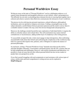 Personal Worldview Essay.pdf