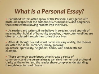 Personal writing power point | PPTX