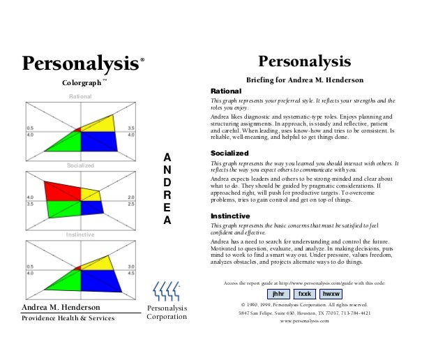 Personalysis colorgraph