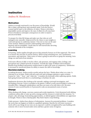 Personalysis summary report | PDF