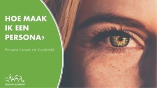 Persona maken: Canvas en Voorbeeld | PDF