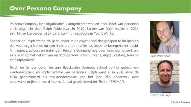 Persona maken: Canvas en Voorbeeld | PPT
