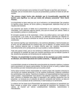 Persona reactiva vs persona proactiva | DOCX