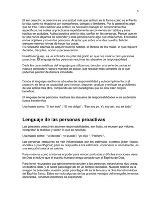 Persona reactiva vs persona proactiva | DOCX