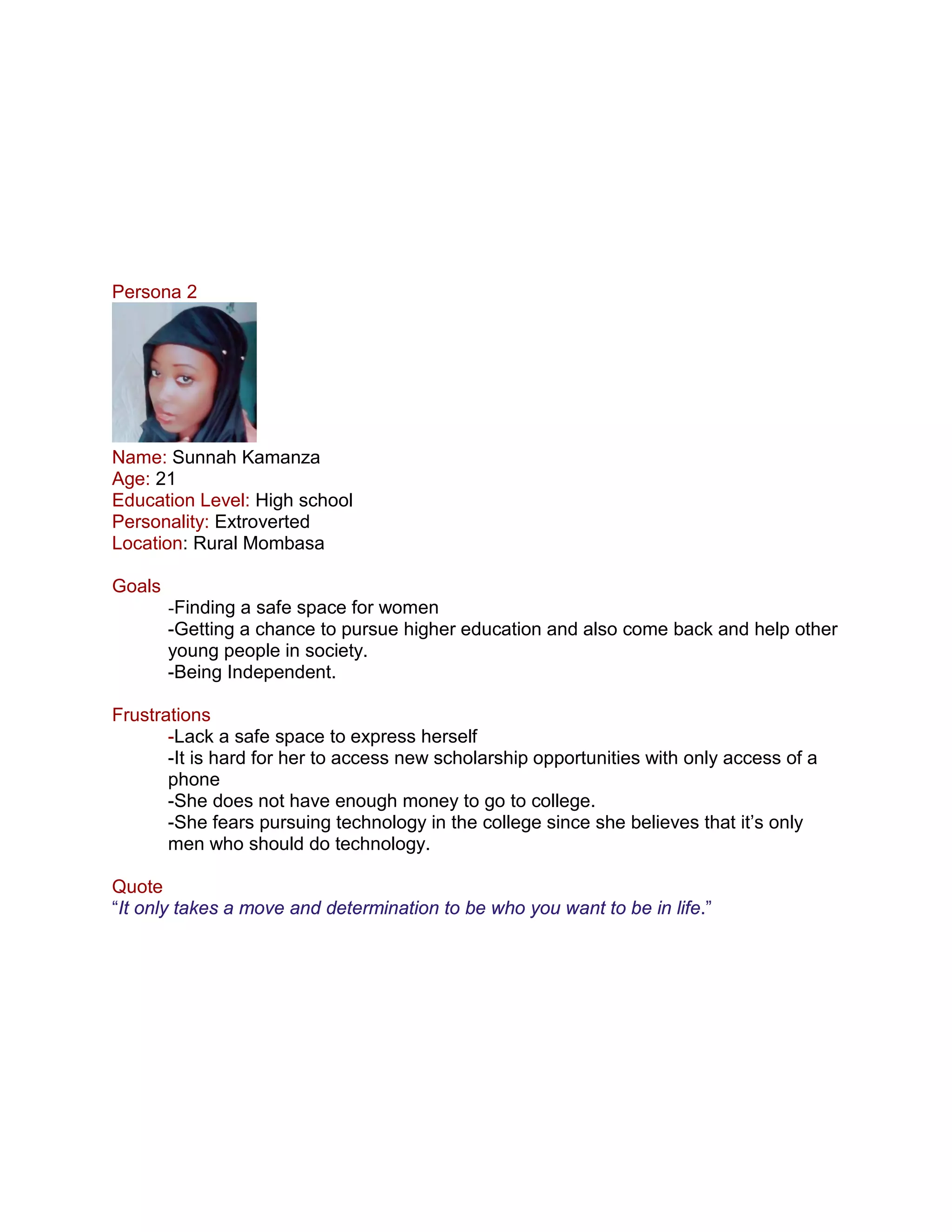 Personas and visitors profiles | PDF