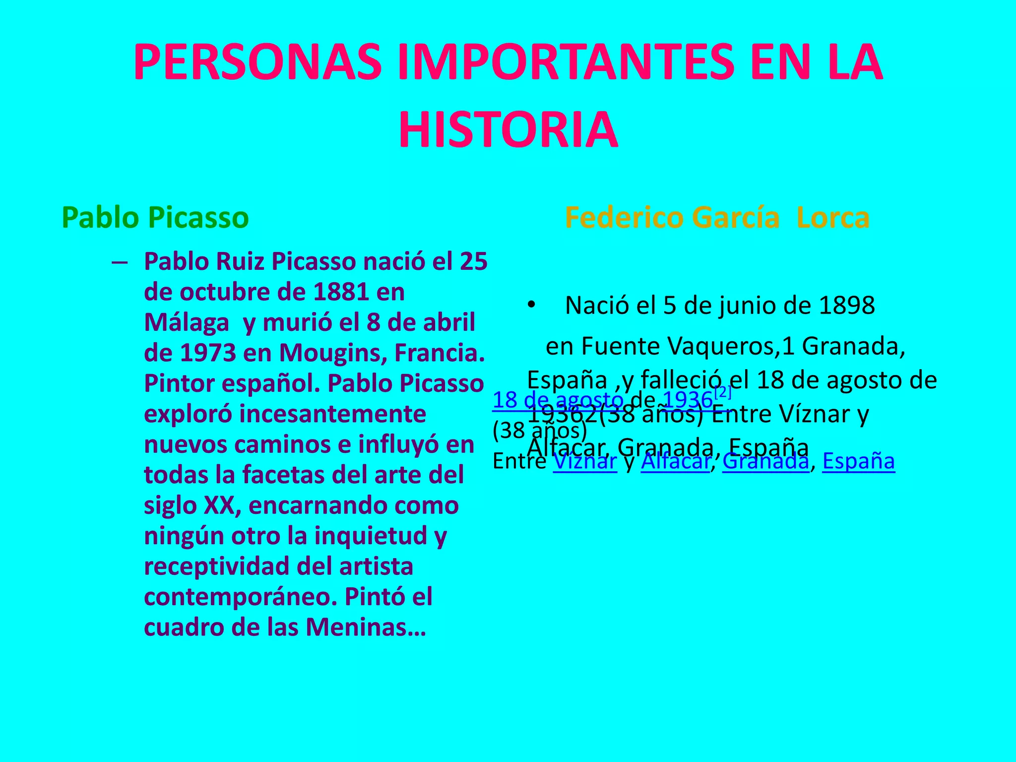 Personas importantes en la historia | PPTX