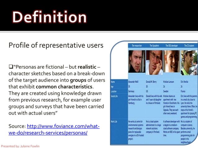 Personas: Taking Learner Analysis to the Next Level | PPTX | Technology ...