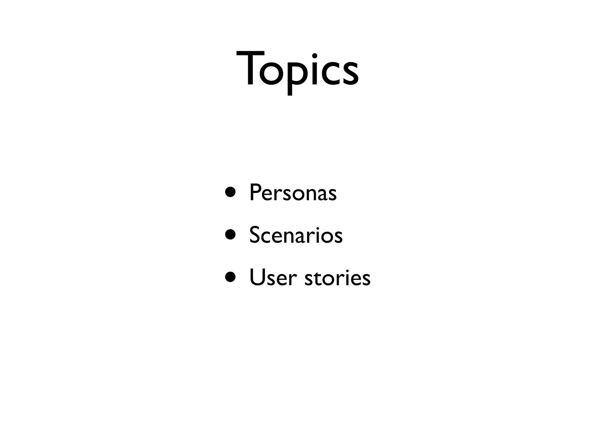 Personas, scenarios, user stories | PDF
