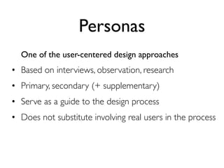 Personas, scenarios, user stories | PDF