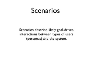 Personas, scenarios, user stories | PDF