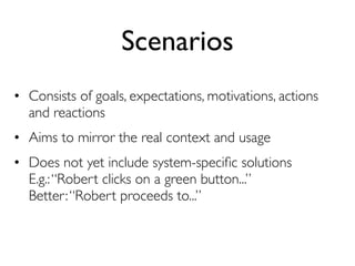 Personas, scenarios, user stories | PDF