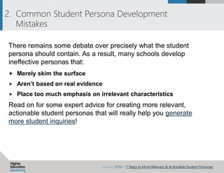 Create Relevant & Actionable Student Personas | PPTX