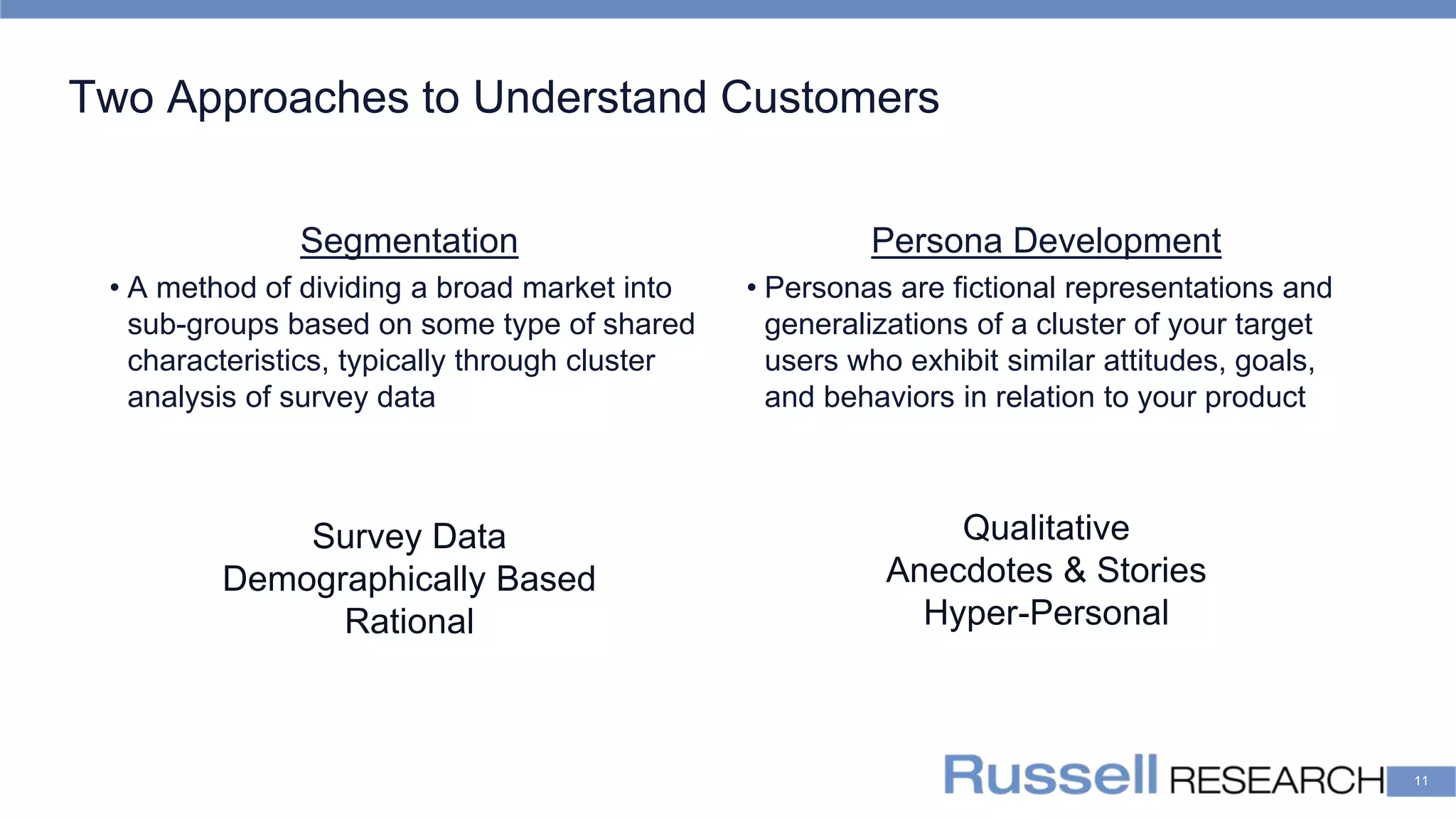 Personas vs segments: Not Knowing the Difference Can Cripple Your CX | PPT