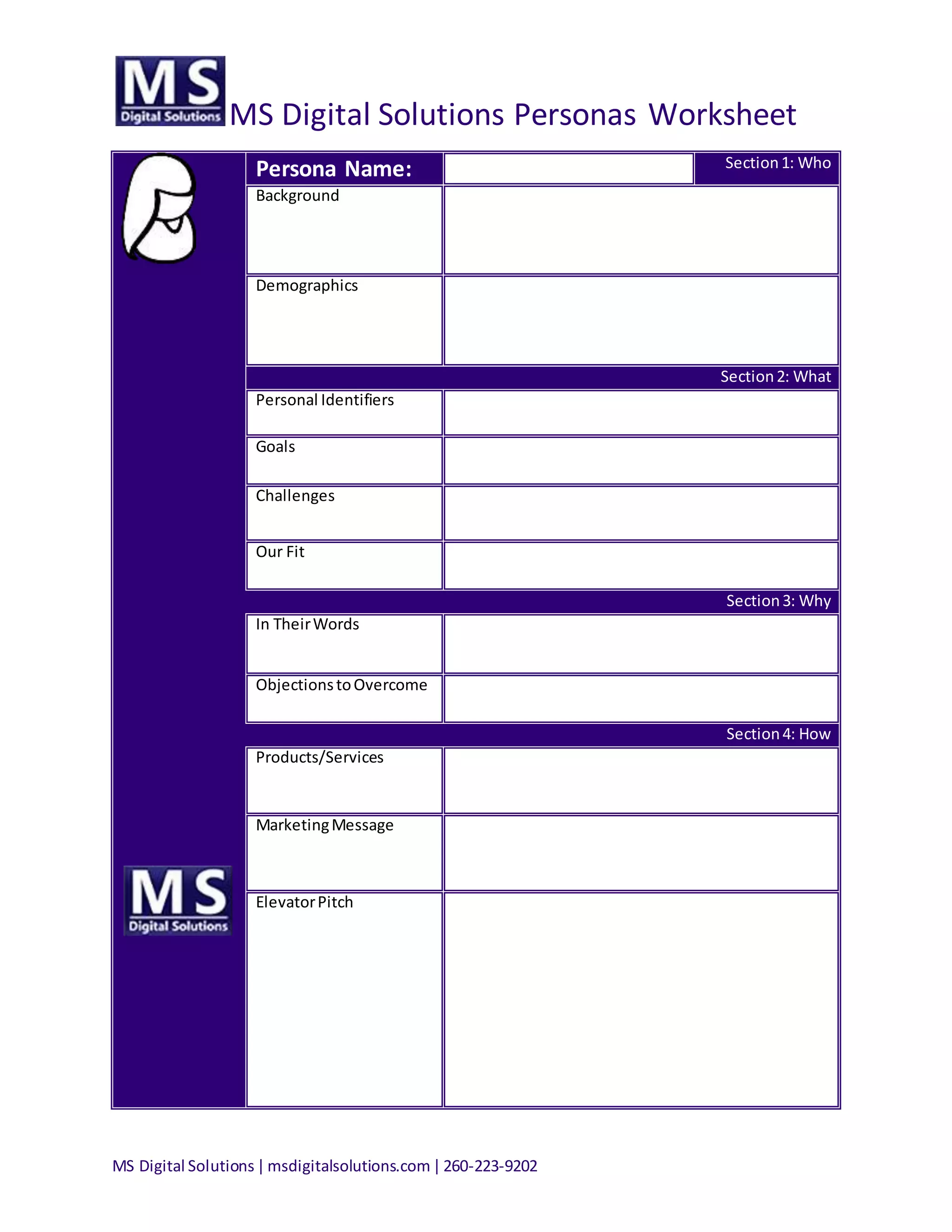 Personas worksheet | PDF