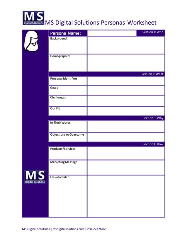 Personas worksheet | PDF