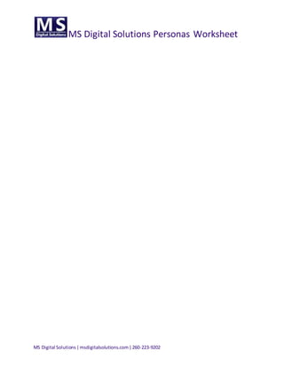 Personas worksheet | PDF