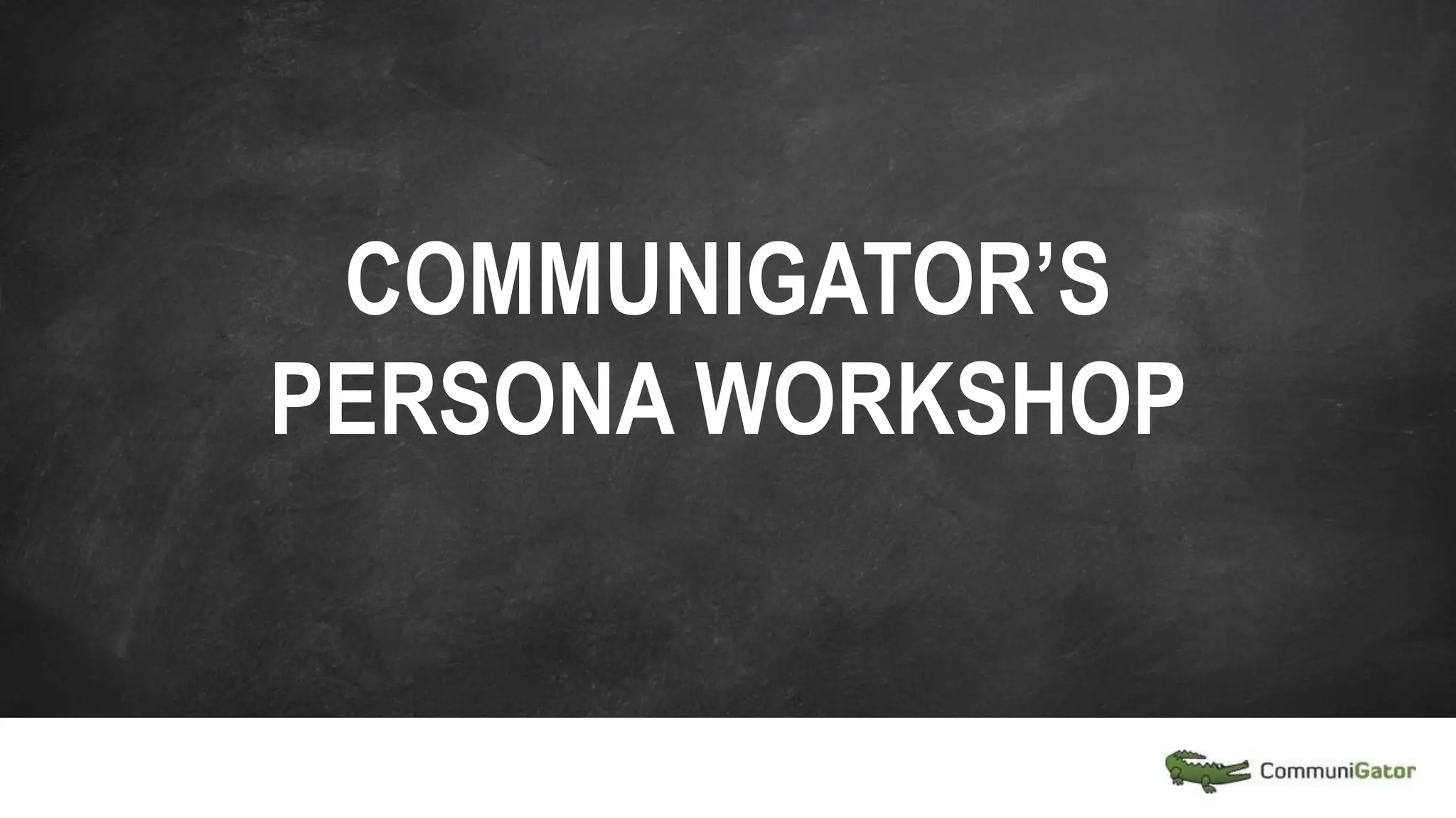 Persona workshop | PPT