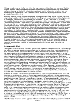 Person centered therapy by brian thorne | PDF