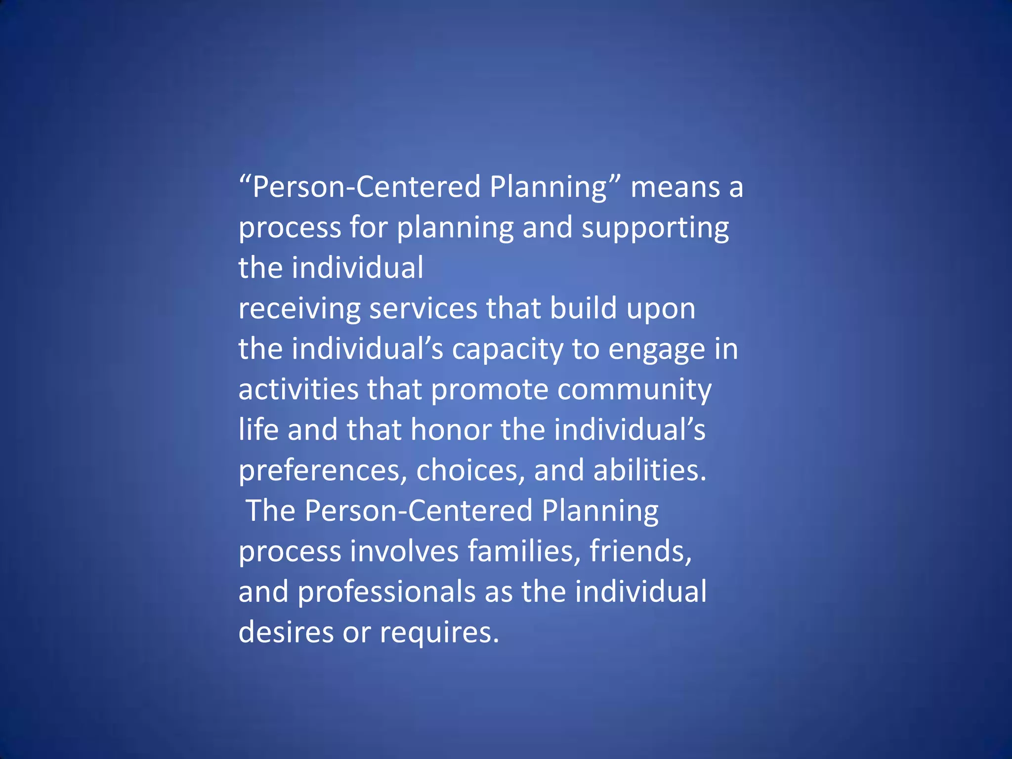 Person Centered Thinking | PPTX