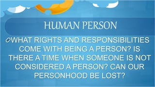 Personhood and values formation | PPTX