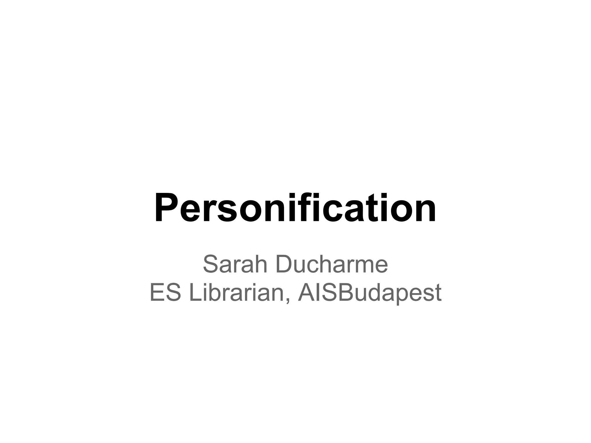Personification | PPT