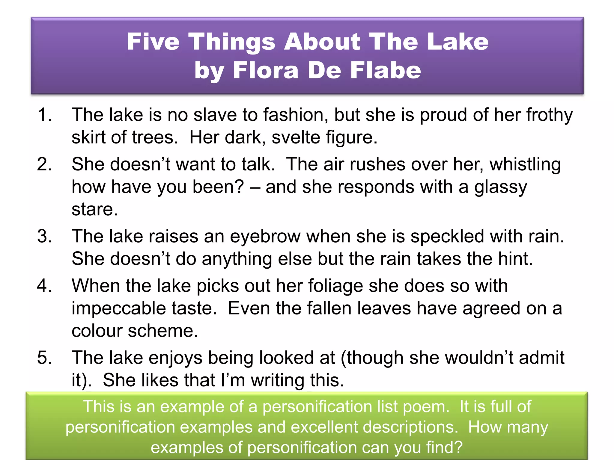 Creative Writing: Personification | PPTX