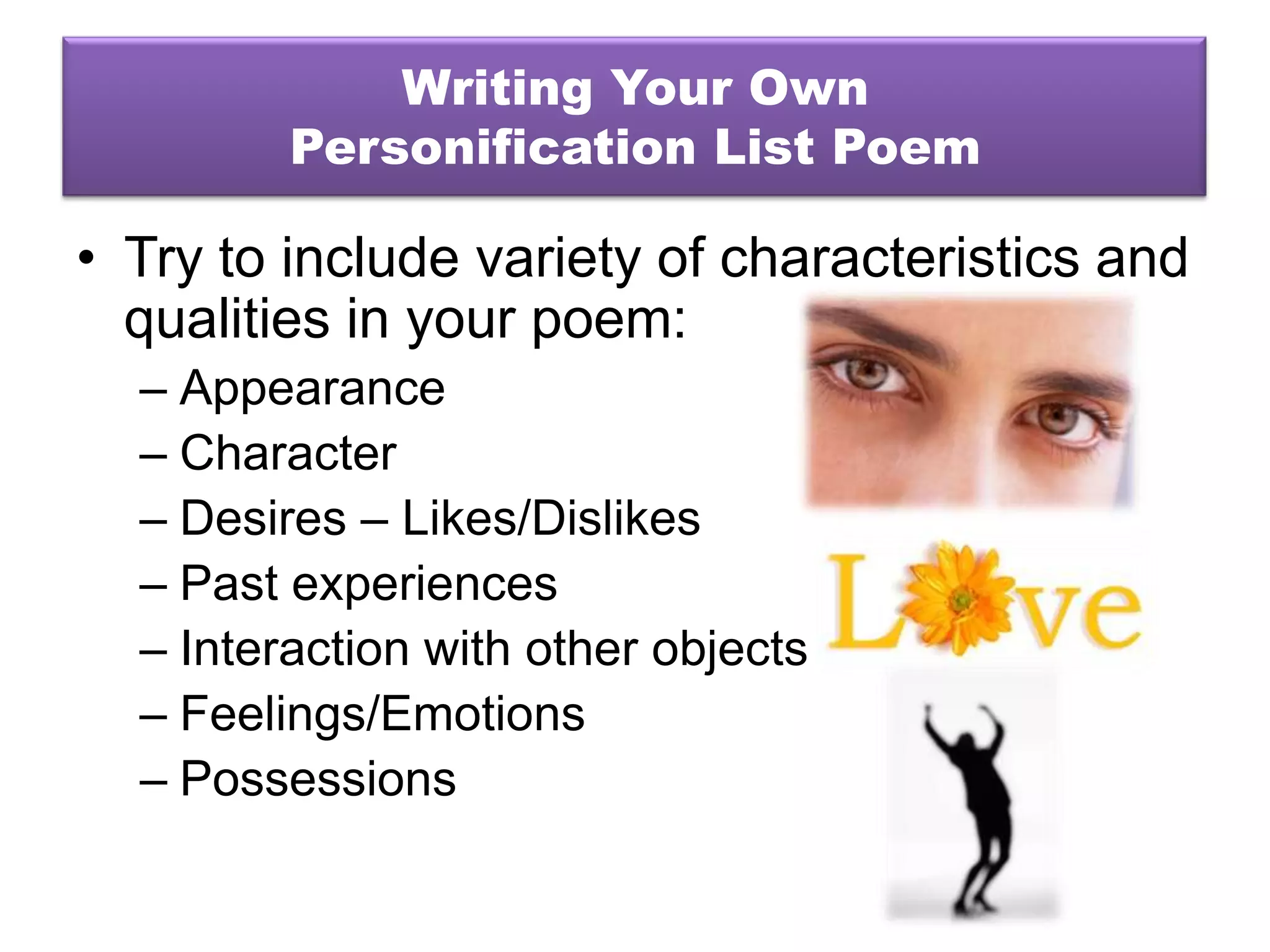 Creative Writing: Personification | PPTX